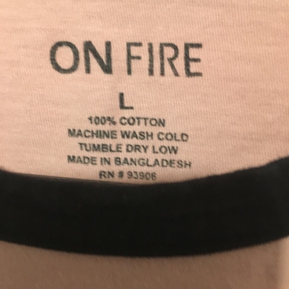 On Fire | Tops | Blessed On Fire Cropped Distressed Lg Graphic Tee ...